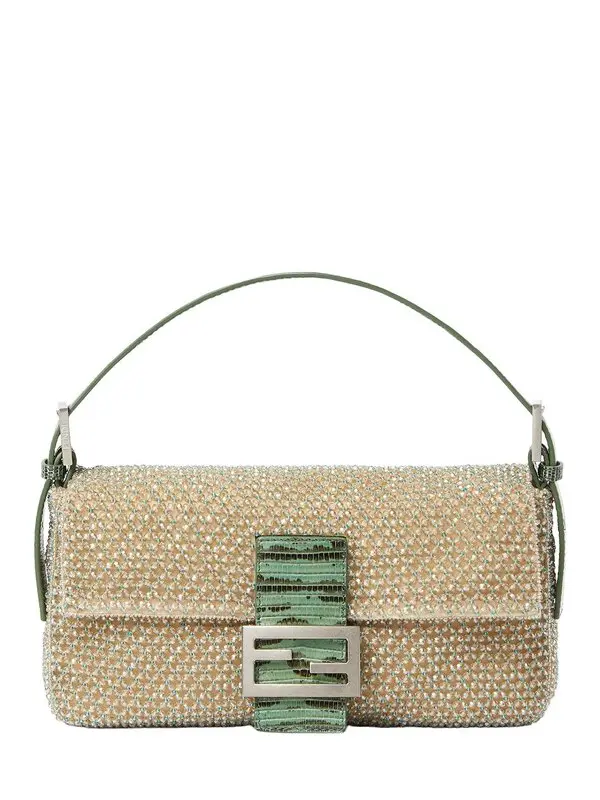 Fendi Baguette® 26424 Two-tone Beaded Mesh Bag - [pink]